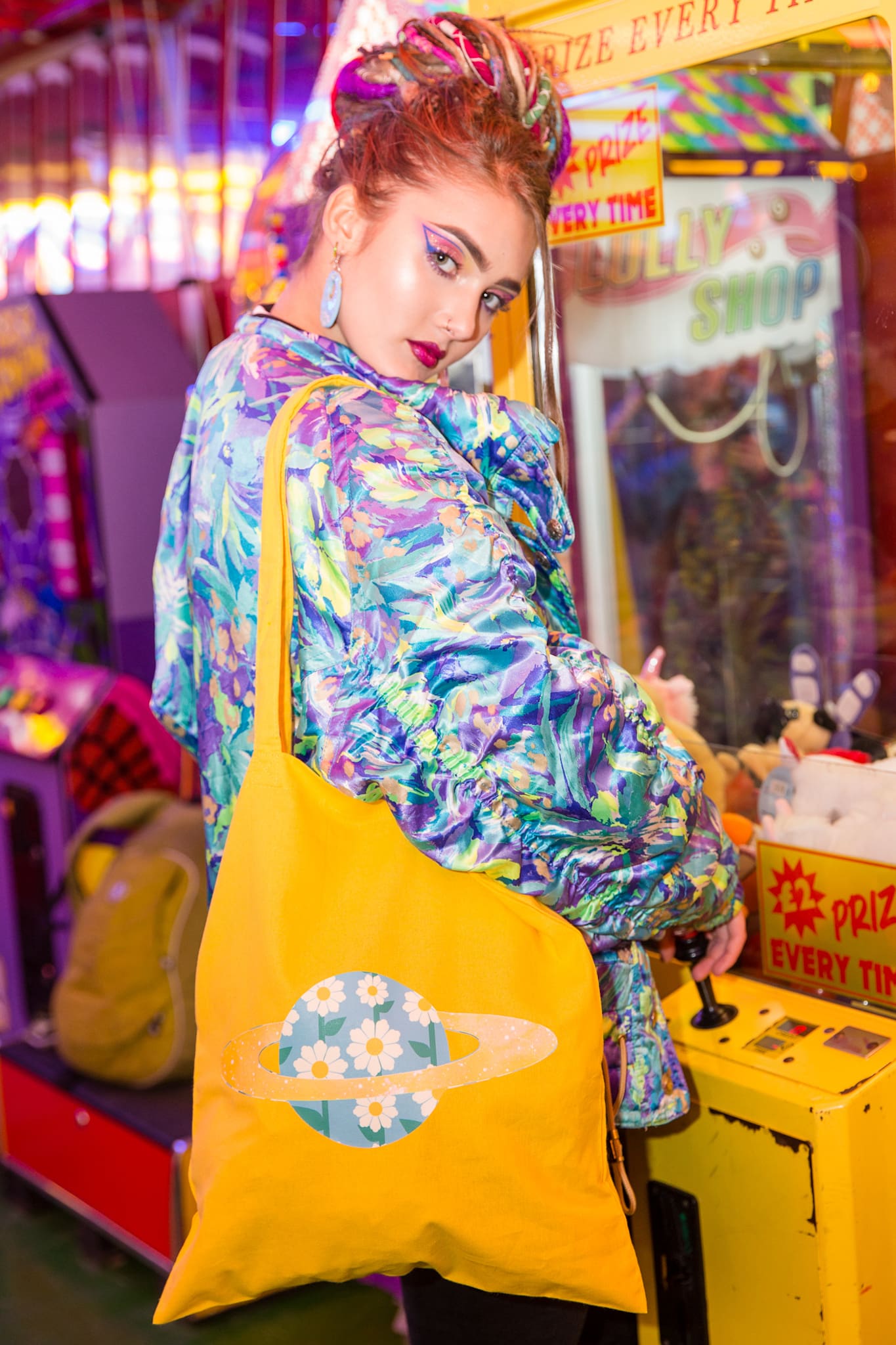Planet Daisy Yellow Tote Bag – The Grunge Monkey